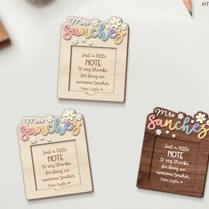 Personalized Teacher Sticky Note Holder, Teacher Gift, Back to School ...