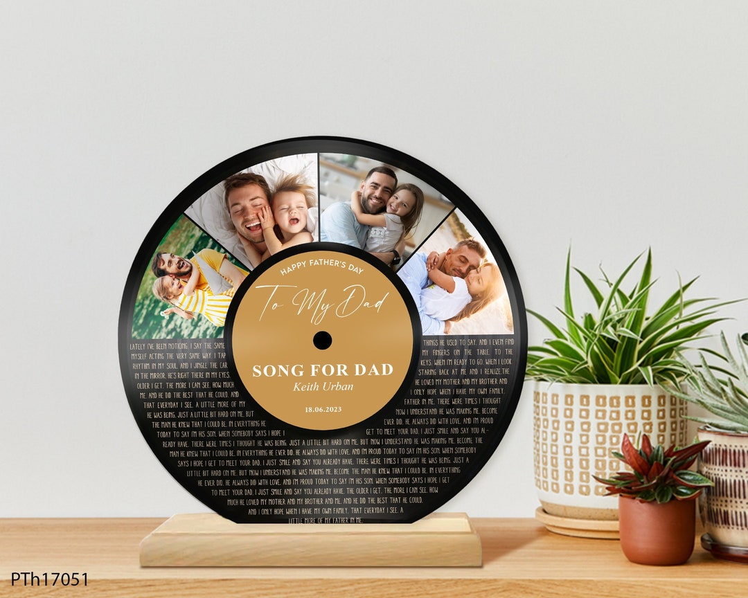 Personalized Song Record for Dad, Fathers Day Gift From Kids, Dad Vinyl ...