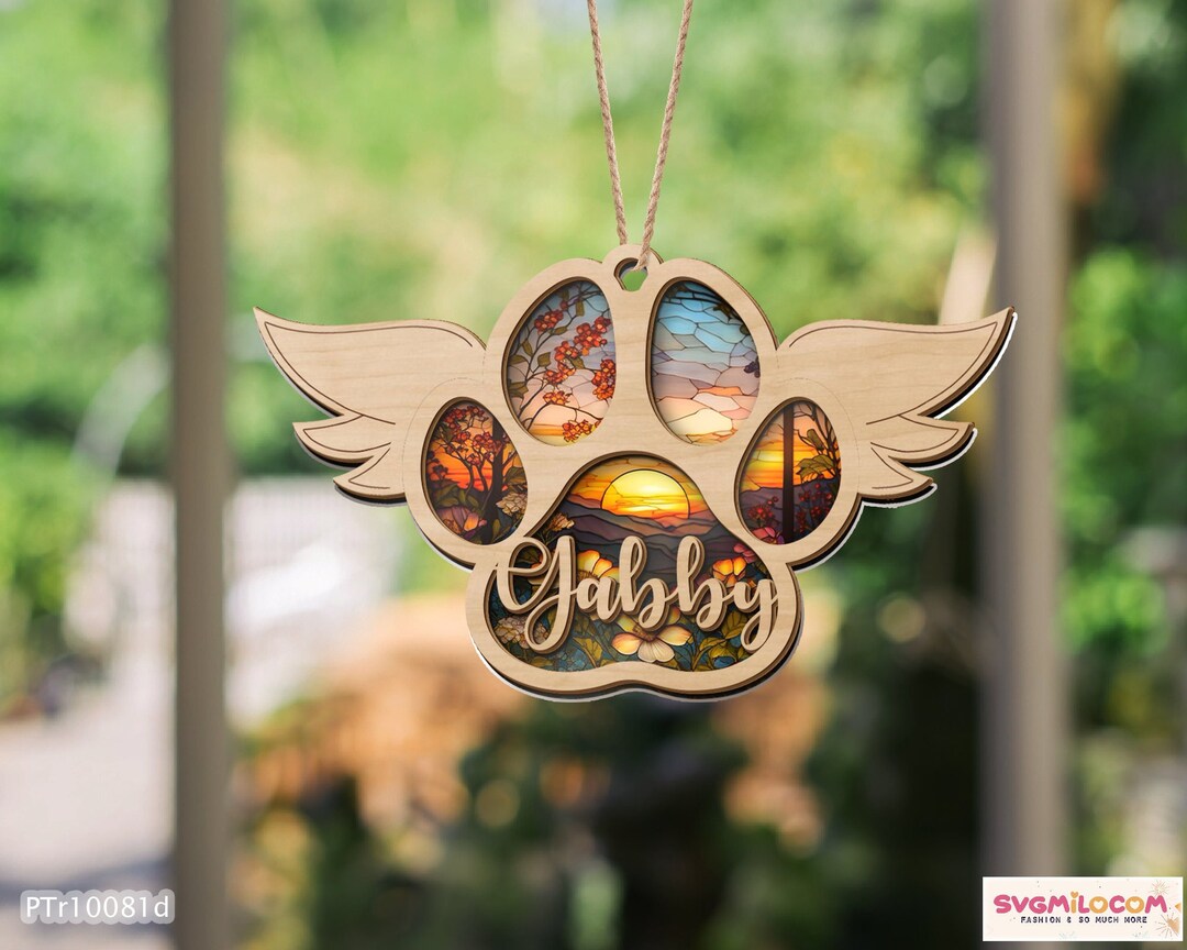 Custom Dog Memorial Suncatcher, Personalized Pet Suncatcher, Pet ...