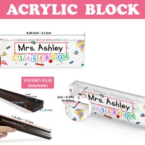 Teacher Desk Name Plate, Personalized Teacher Name Sign, Back to School ...