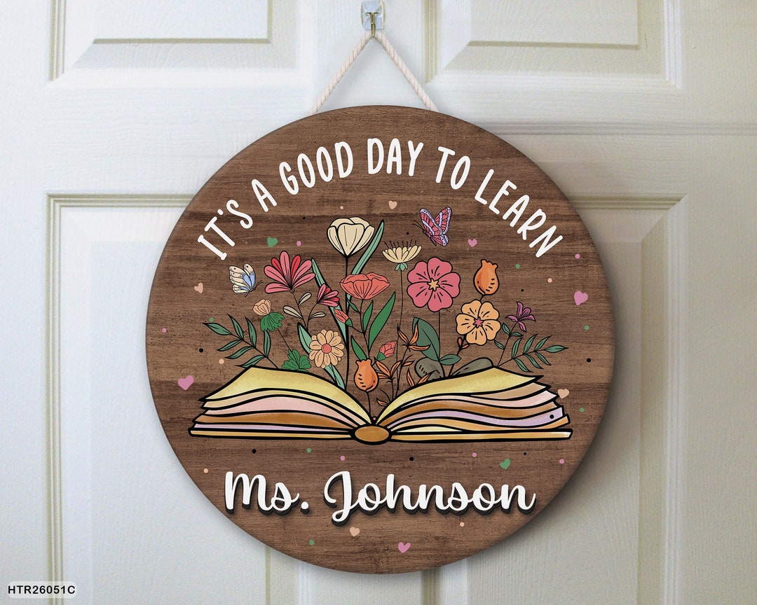 Teacher Door Sign, Classroom Decor, Welcome Sign for Classroom, Custom ...