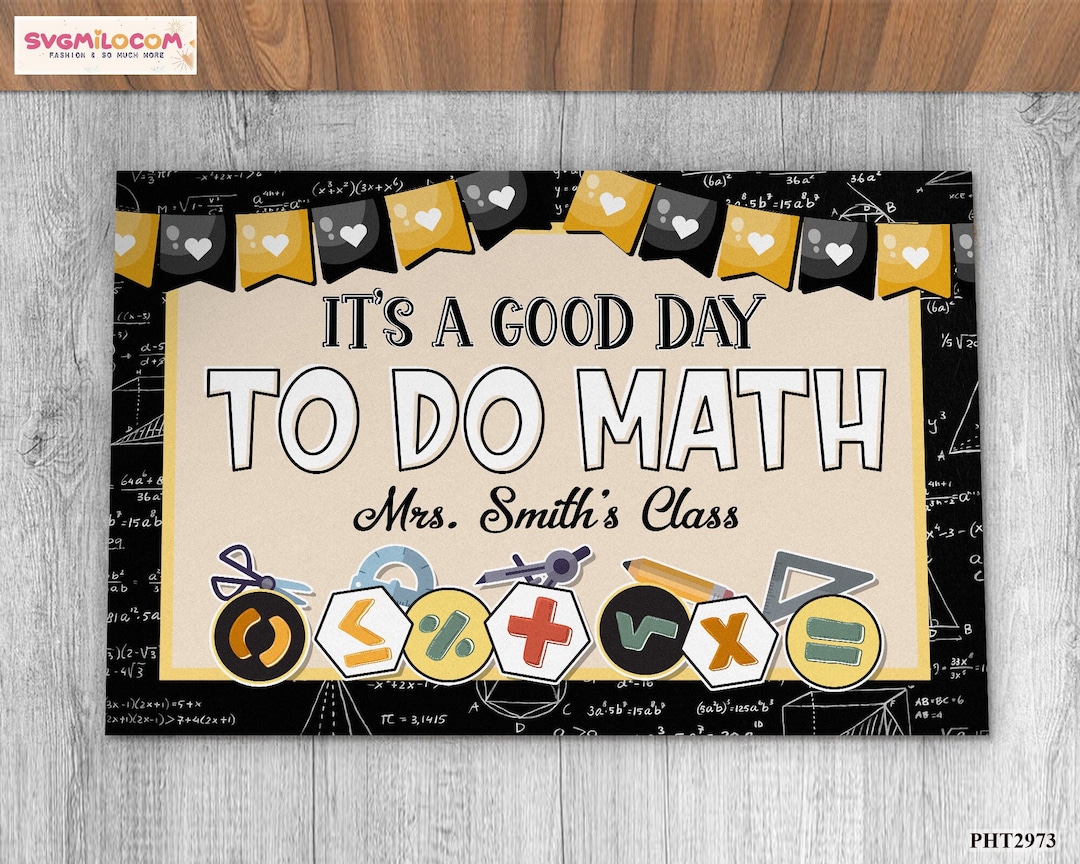 Math Class Doormat, Math Classroom Door Decor, Classroom Decor ...