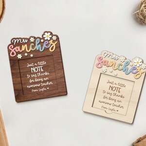 Personalized Teacher Sticky Note Holder, Teacher Gift, Back to School ...