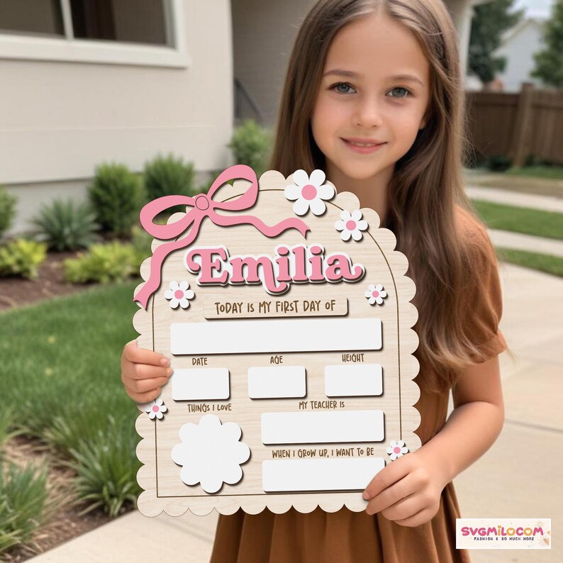 Custom First Day School Sign, Back to School Sign, Kindergarten First ...