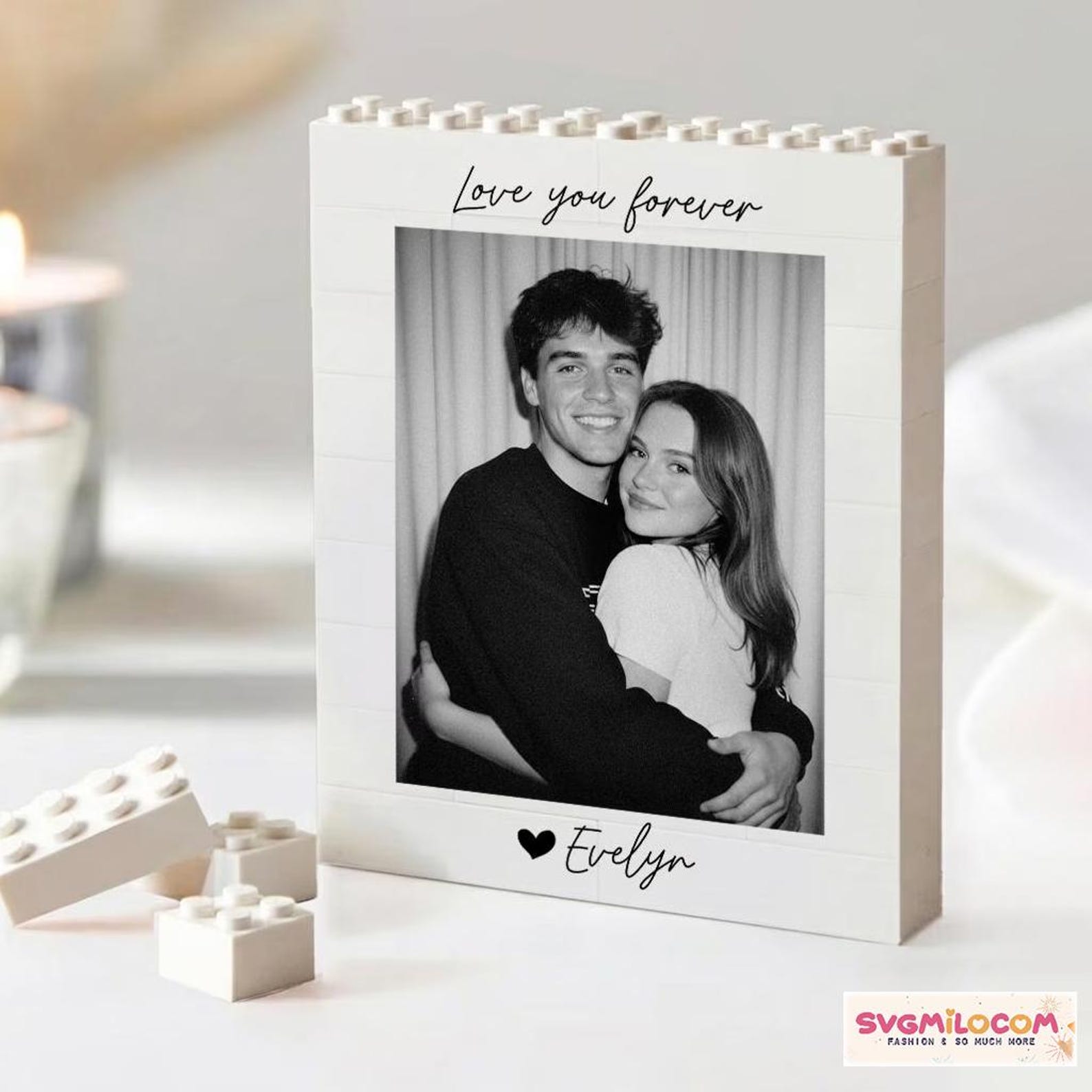 Custom Daddy and Me Brick Photo Block, Fathers Day Gift for Dad, Dad ...