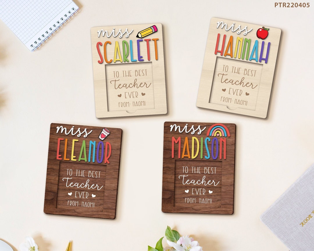 Custom Teacher Sticky Note Holder, Teacher Appreciation Gift, Back to ...