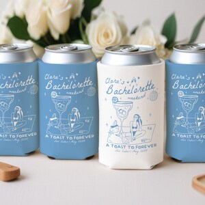 Custom Bachelorette Party Can Cooler, Last Toast on the Coast Can ...