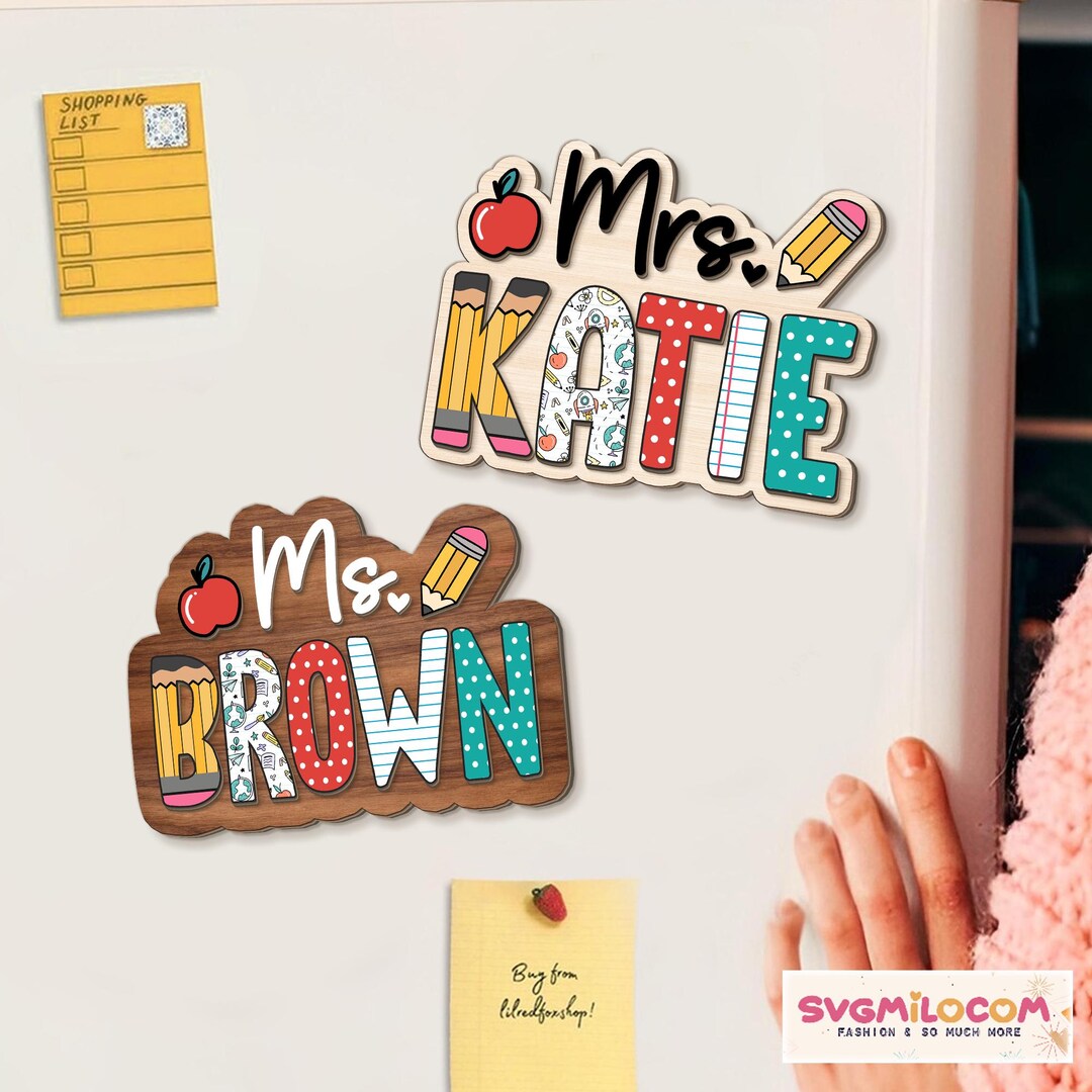 Personalized Teacher Magnets, Custom Teacher Name Magnet, Gifts for ...