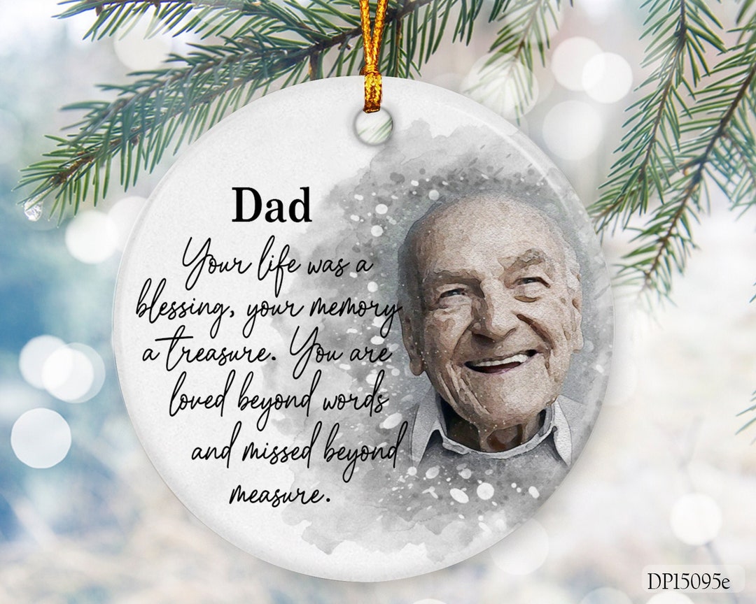 Personalized Dad Memorial Ornament, Dad Memorial Ornament, Custom Dad ...