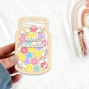 Smiley Face Reward Jar With Tokens, Back to School Gifts, Personalized ...