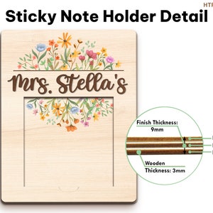 Sticky Note Holder, Teacher Appreciation Gifts, Retro Teacher Sticky ...