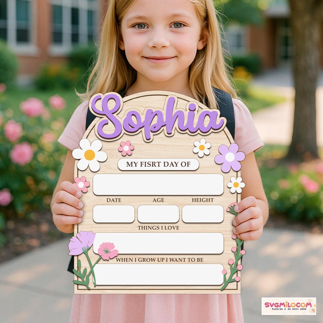 Custom First and Last Day School Sign, Back to School Sign ...