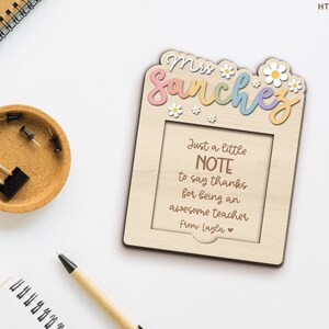 Personalized Teacher Sticky Note Holder, Teacher Gift, Back to School ...