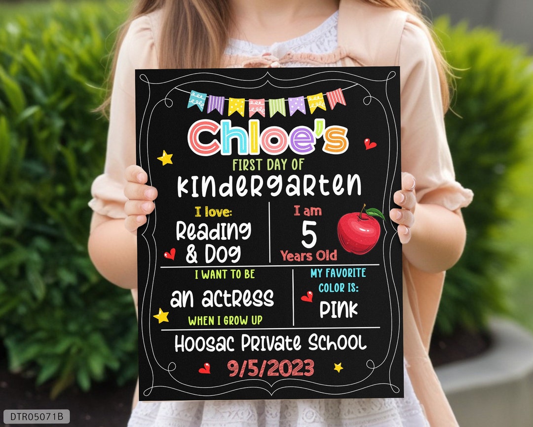 First Day of School Sign, First Day of School Board, Back to School ...