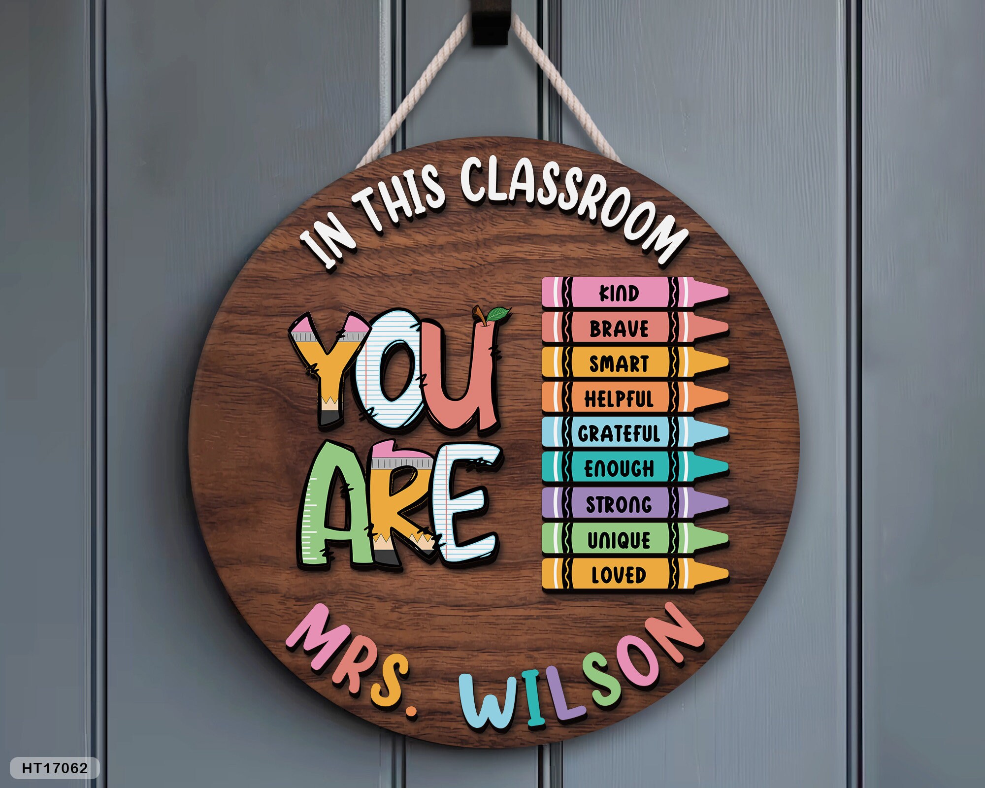 Personalized Teacher Door Sign, Classroom Decor, Teacher Door Hanger ...
