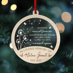 Personalized Memorial Christmas Ornament, in Loving Memory Christmas ...