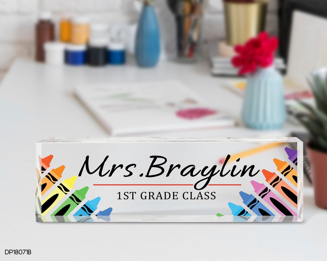 Personalized Teacher Desk Name Plate, Classroom Decor, Teacher Desk ...