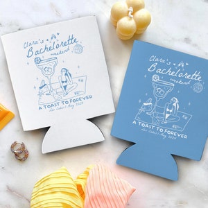 Custom Bachelorette Party Can Cooler, Last Toast on the Coast Can ...