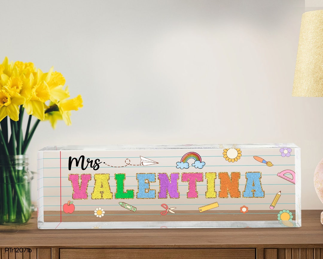 Custom Teacher Name Plate, Teacher Desk Name Plate, Classroom Decor ...