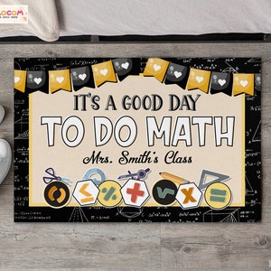 Math Class Doormat, Math Classroom Door Decor, Classroom Decor ...