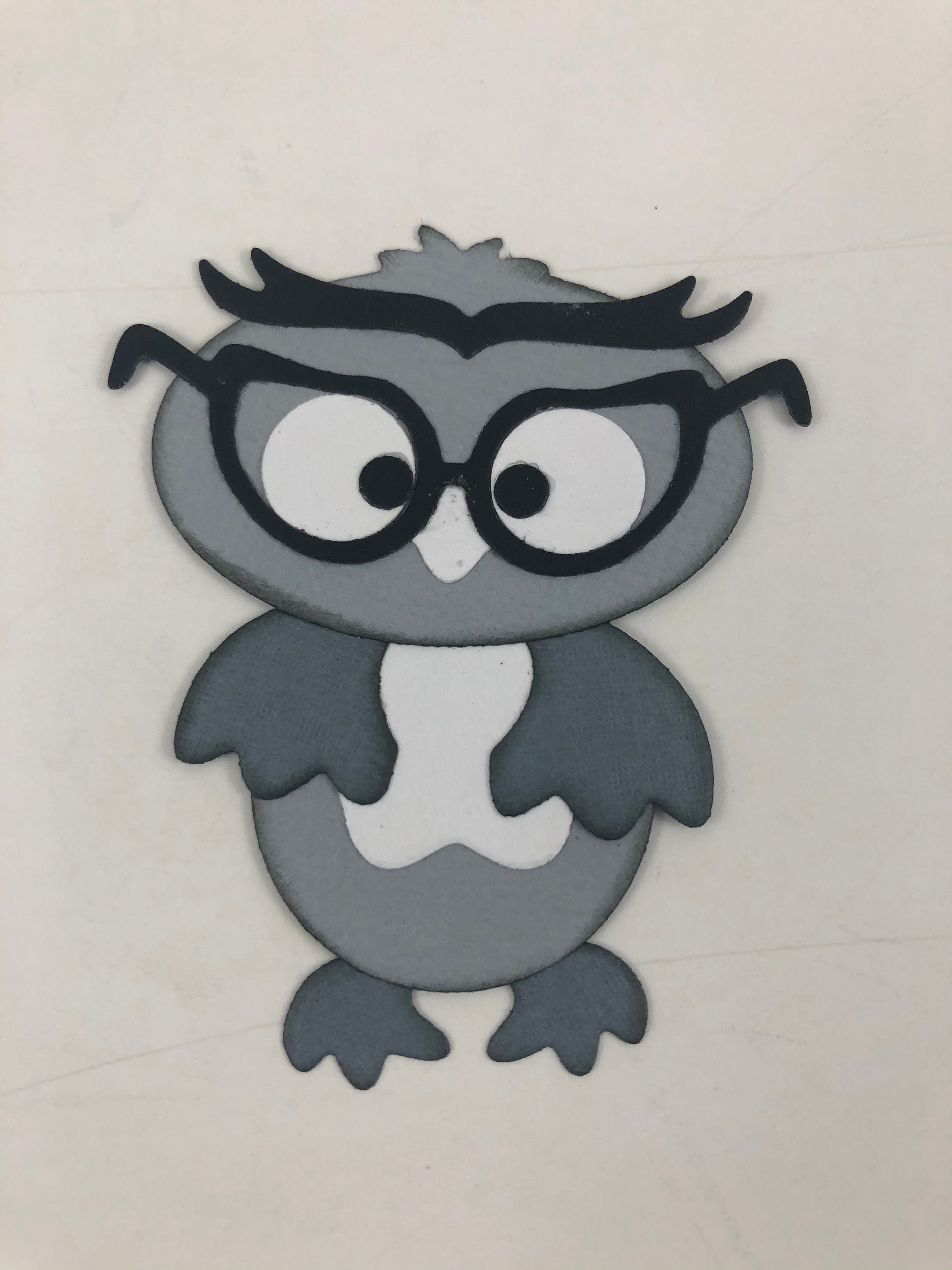Owl Die Cut Paper Piecing Cardmaking and Scrapbook Layout - Etsy