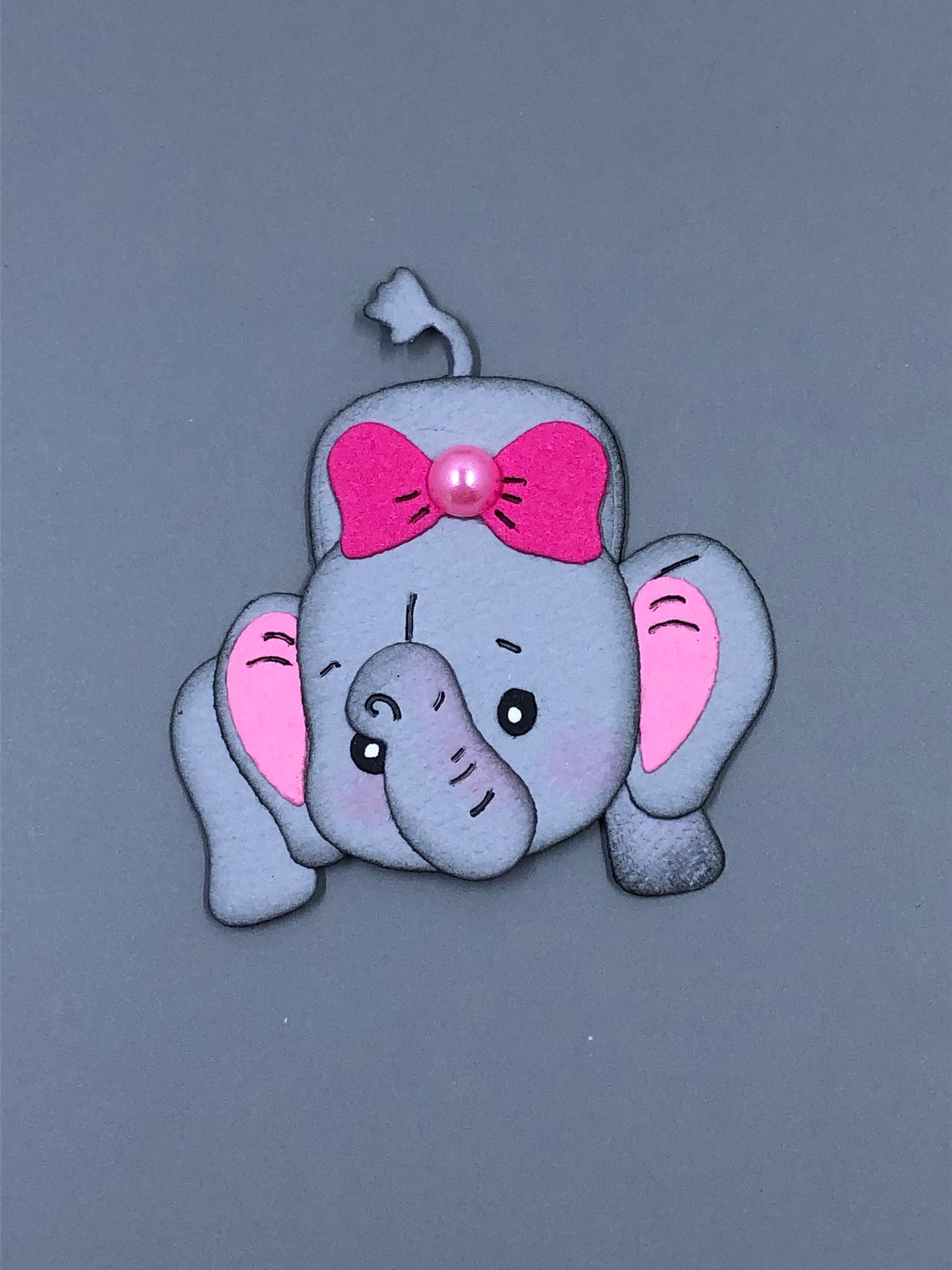 Elephant Die Cut, Baby Elephant for Card-making, Scrapbooking, Baby ...