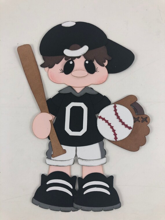 Baseball/softball Boy Paper Piecing Cardmaking Scrapbook - Etsy