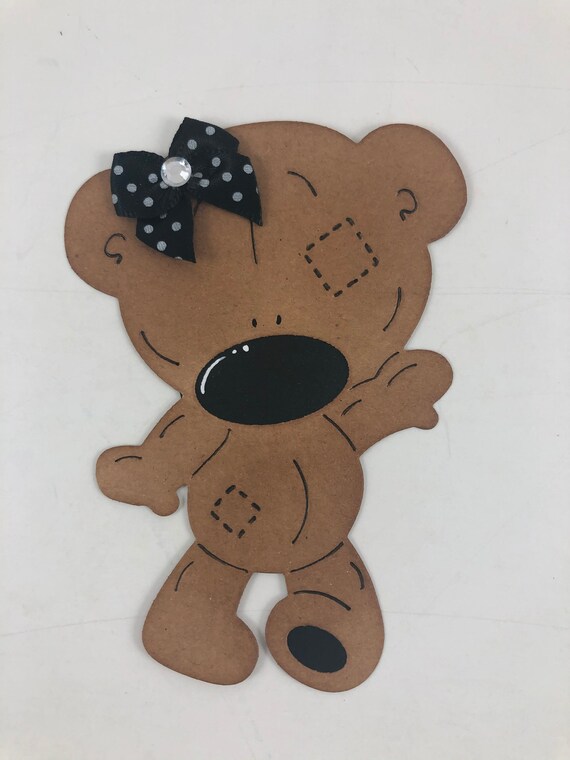 Teddy bear die cut Teddy bear paper piecing | Etsy