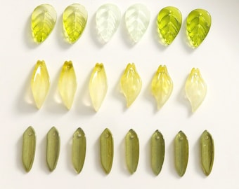 30pcs Tulip Glass Beads, Flower Beads, Tulip Beads, Flower Charms, DIY ...