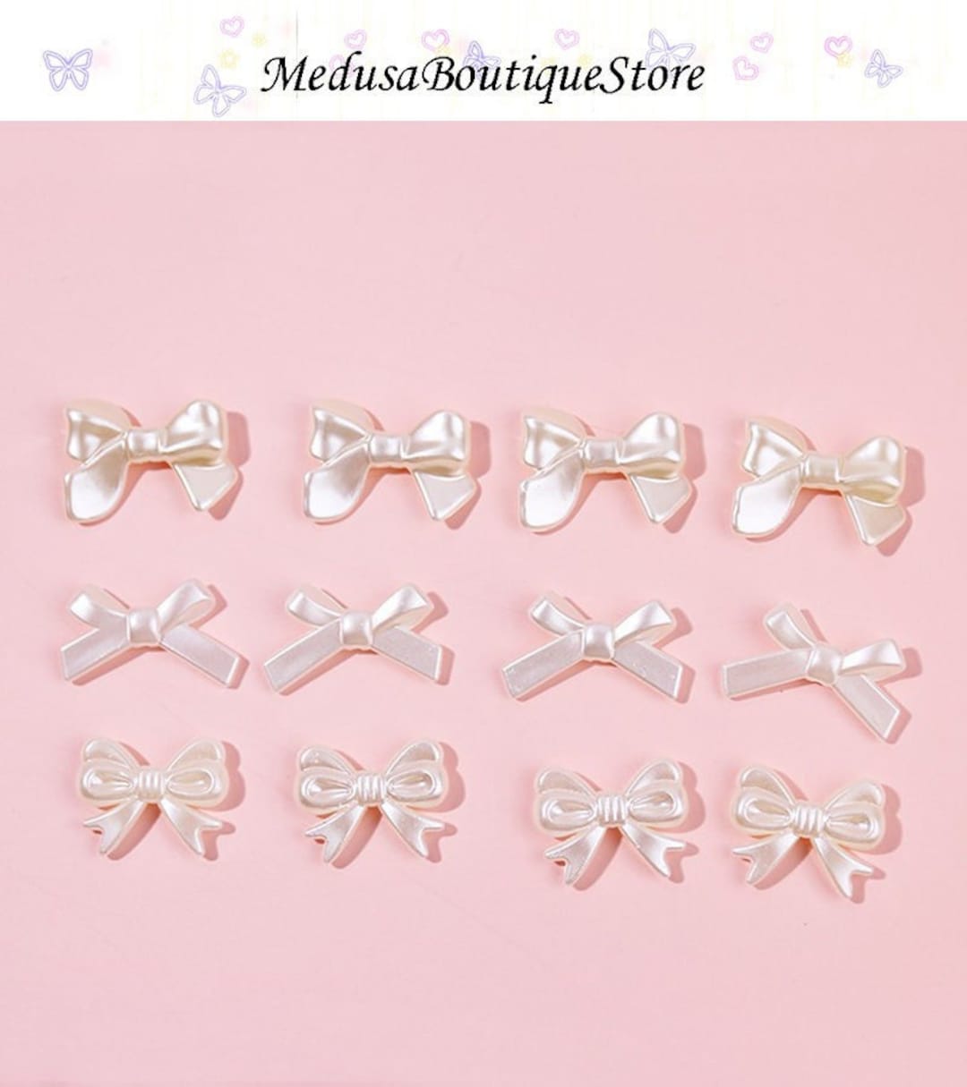 10pcs Bowknot Beads, Resin Bow Beads Pendant, DIY Jewelry Accessories ...