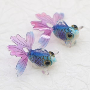 2pcs Gold Fish Charms,resin Goldfish Charms Pendant,puffer Charms, DIY ...
