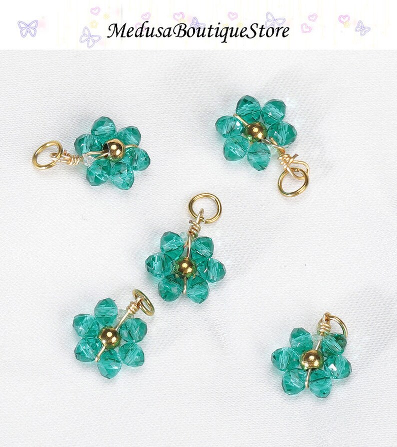 5pcs Acrylic Flower Charm Pendants, DIY Jewelry Findings - Etsy