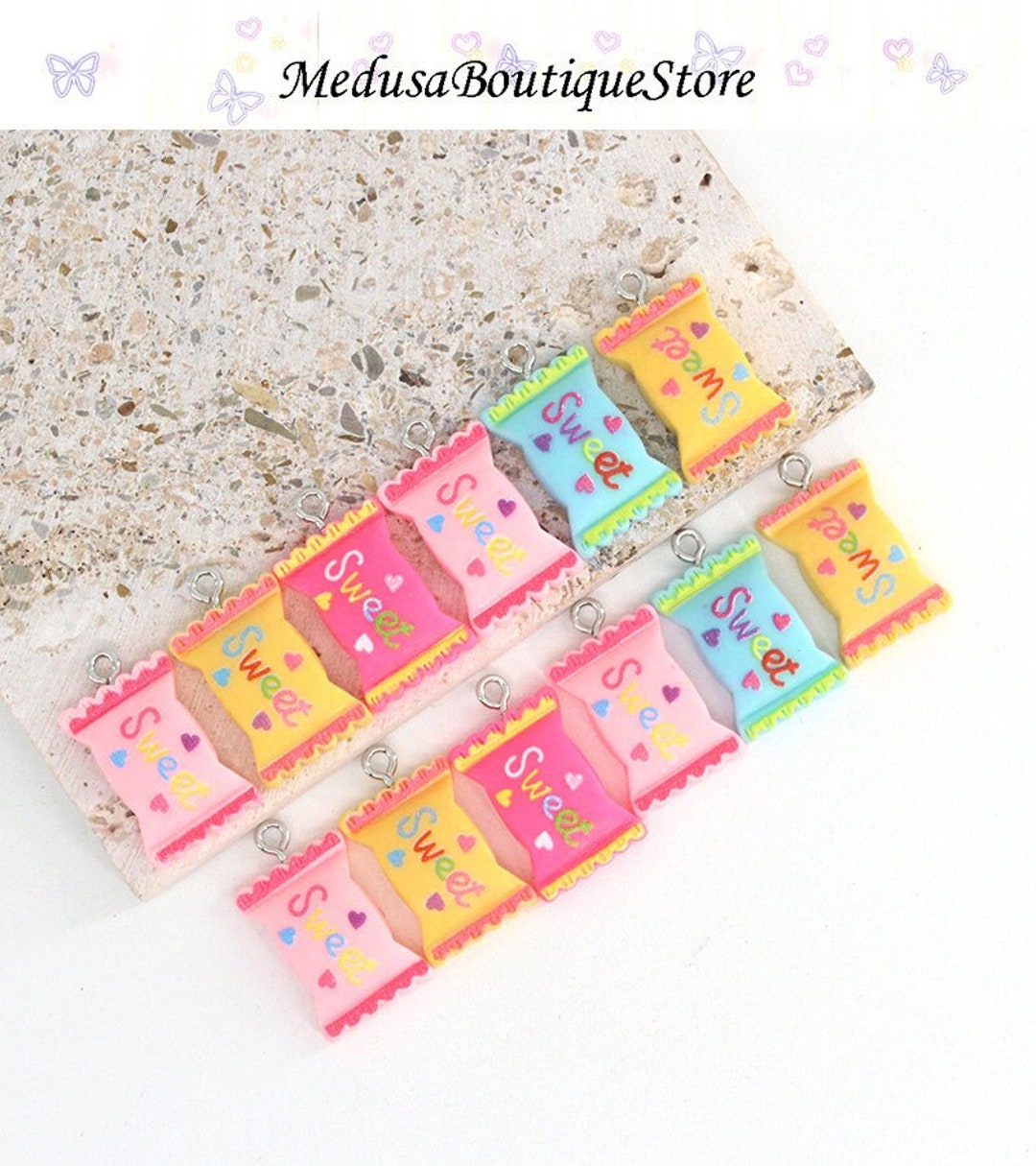 5pcs Sweet Candy Charms, Colorful Candy Charms, Candy Charms Pendant ...