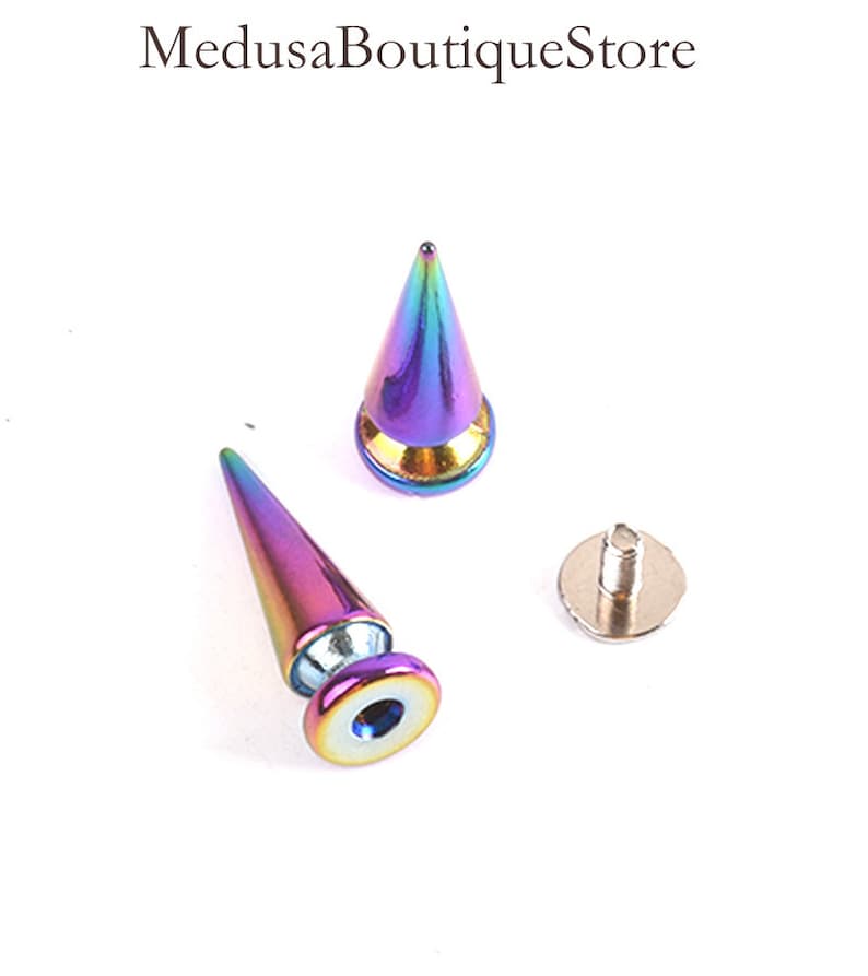 Metal Punk Studs Rainbow Punk Spikes Screw Rivets for - Etsy