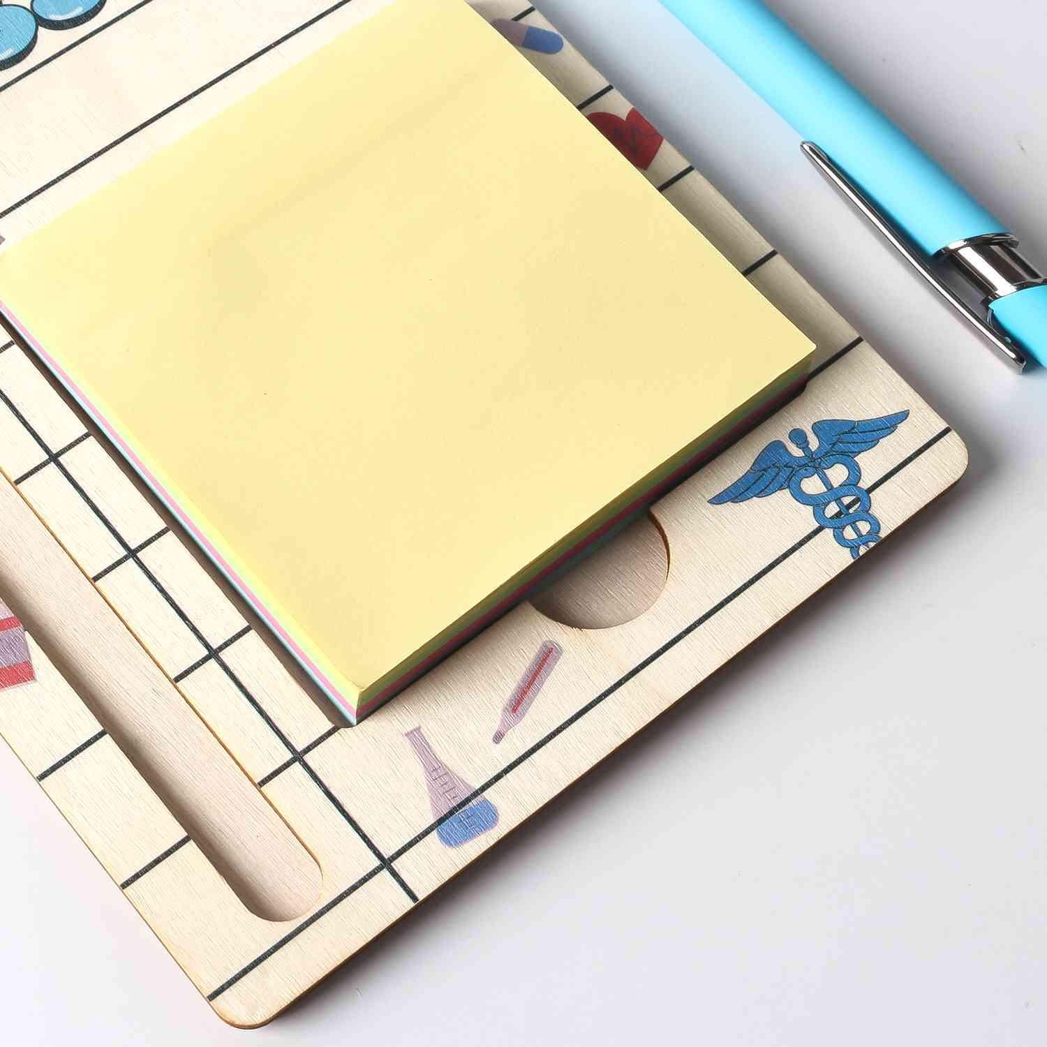 Personalized Doctor Sticky Note Holder, Wooden Notepad Gift - Etsy