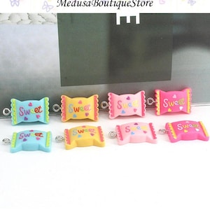 5pcs Sweet Candy Charms, Colorful Candy Charms, Candy Charms Pendant ...