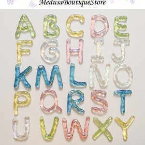 Resin Alphabet Charms , Color Letter Charms Pendant, A-Z Letter Pendat ...