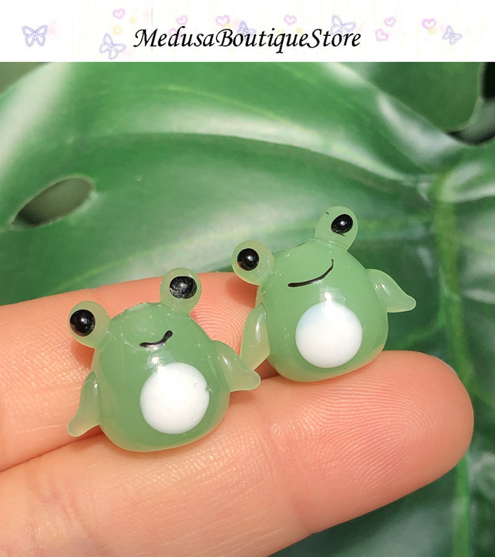 2pcs Frog Lampwork Beads, Animal Beads for Bracelet, DIY Jewelry Making ...