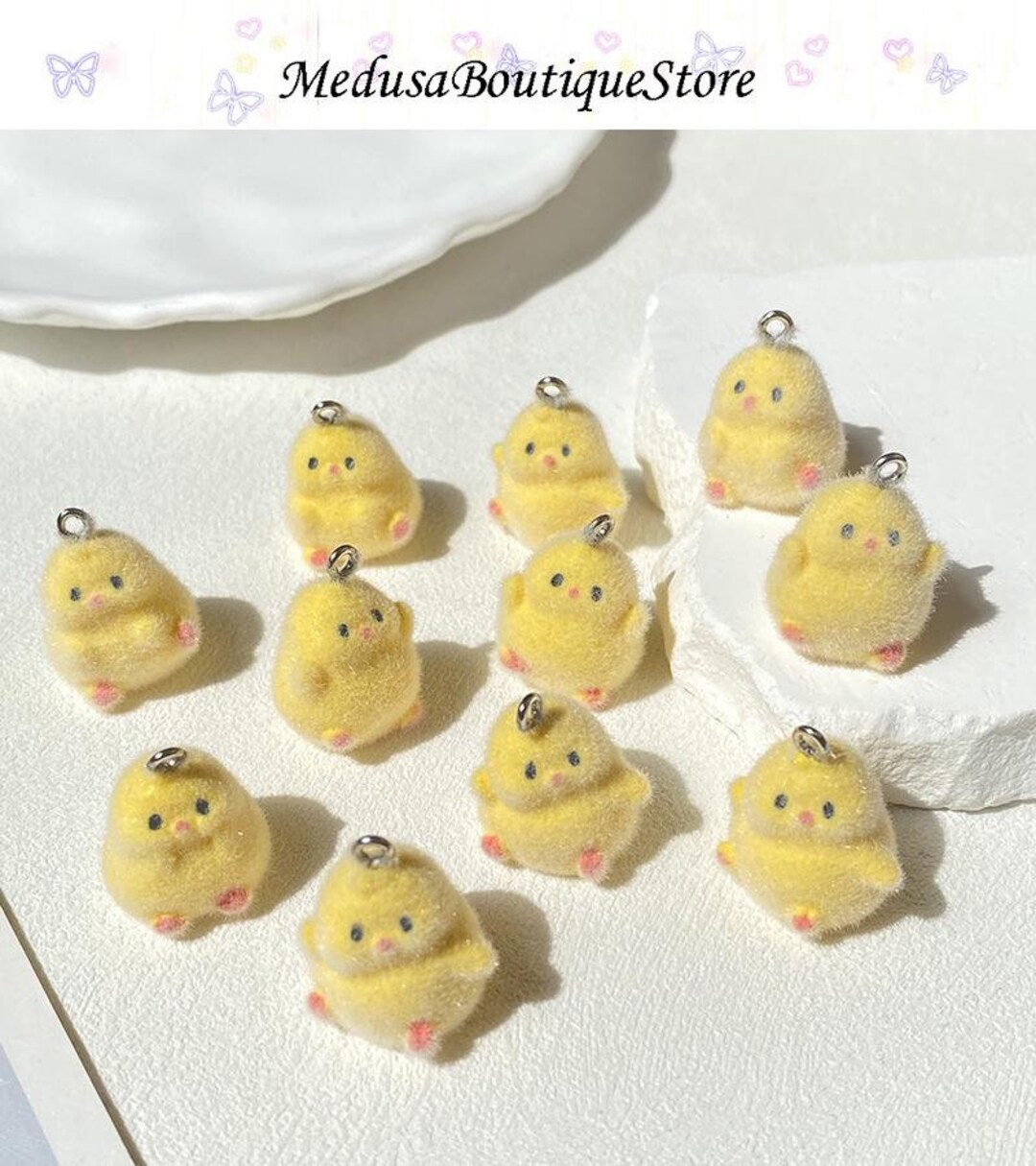 5pcs Resin Chicken Charms, Easter Charm Craft, Charms for Bracelet ...
