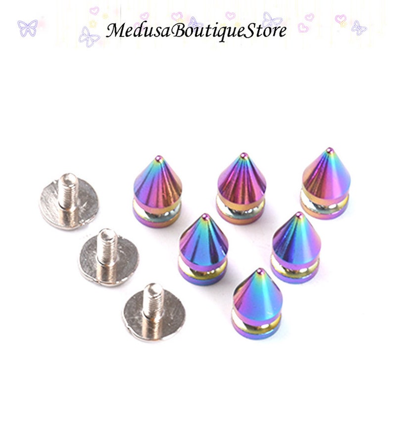 Rainbow Metal Punk Studs: DIY Screw Rivets (10/20/50PCS) - Etsy