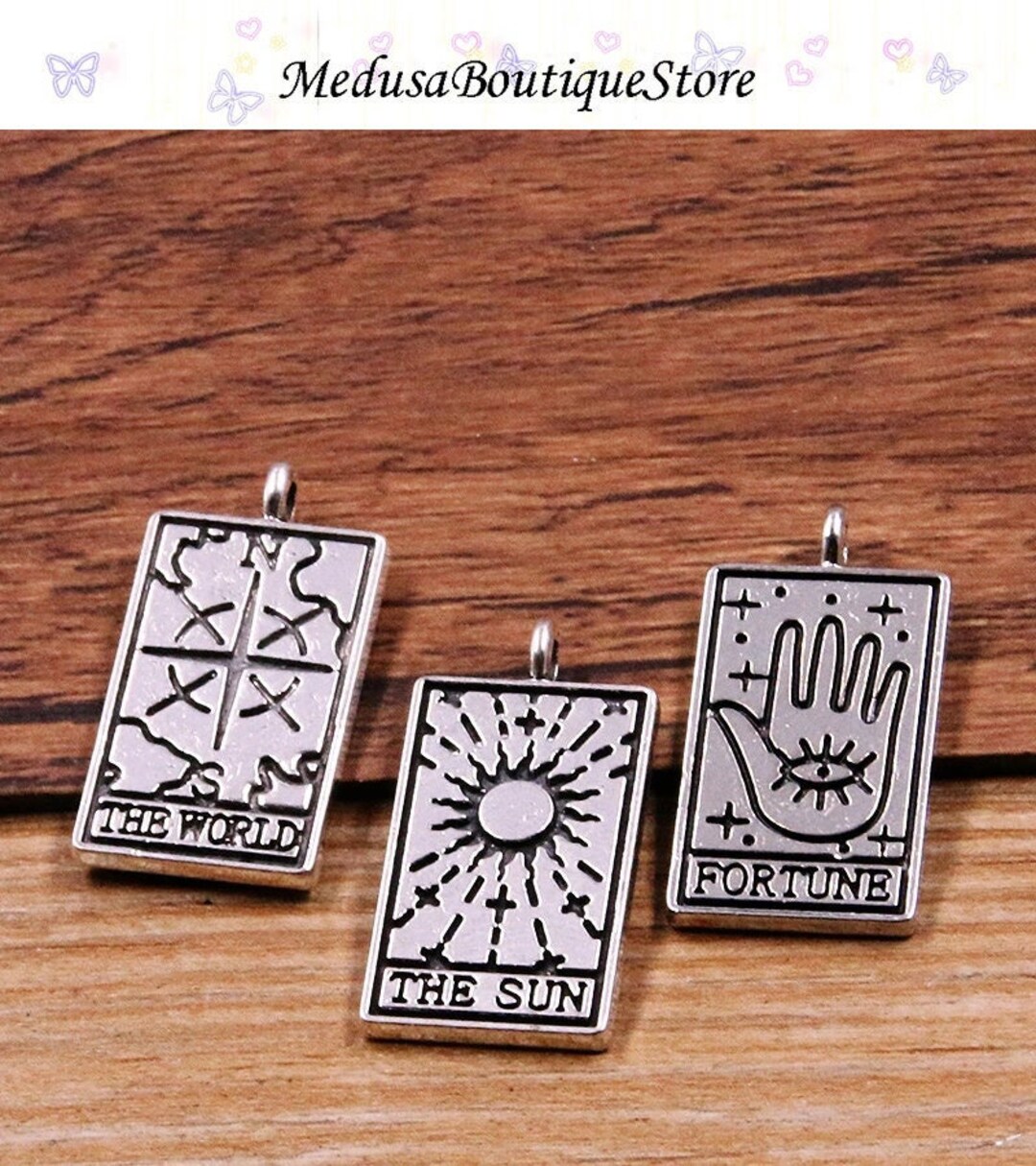 5pcs Tarot Card Pendant Charms, Magic Charm, Jewelry Findings Craft - Etsy