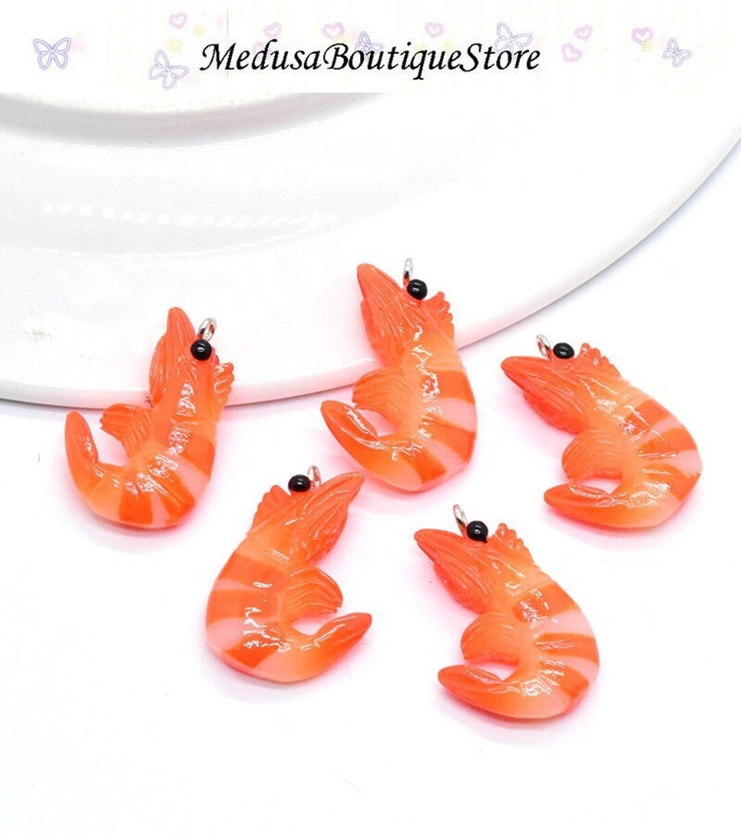 10pcs Simulation Crayfish Charms, Crayfish Pendant, DIY Jewelry ...