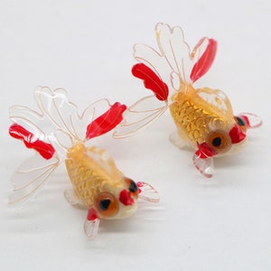 2pcs Gold Fish Charms,resin Goldfish Charms Pendant,puffer Charms, DIY ...