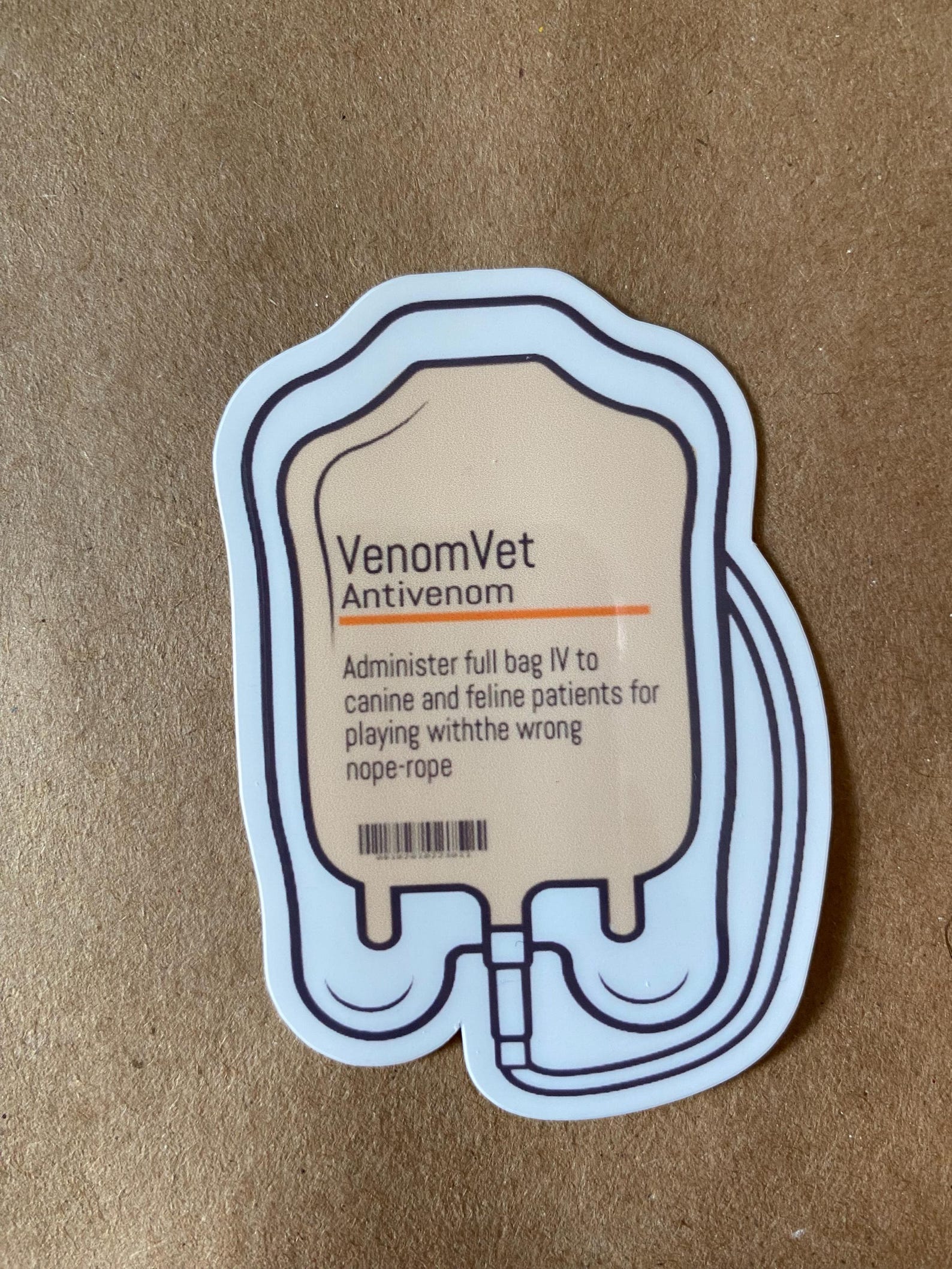 IV Bag Sticker | Nope Rope Sticker | Vet Tech IV Bag Sticker| Antivenom ...