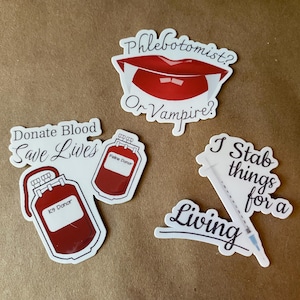 Phlebotomy Sticker | Vampire Sticker | Vet Med Sticker | Nursing ...