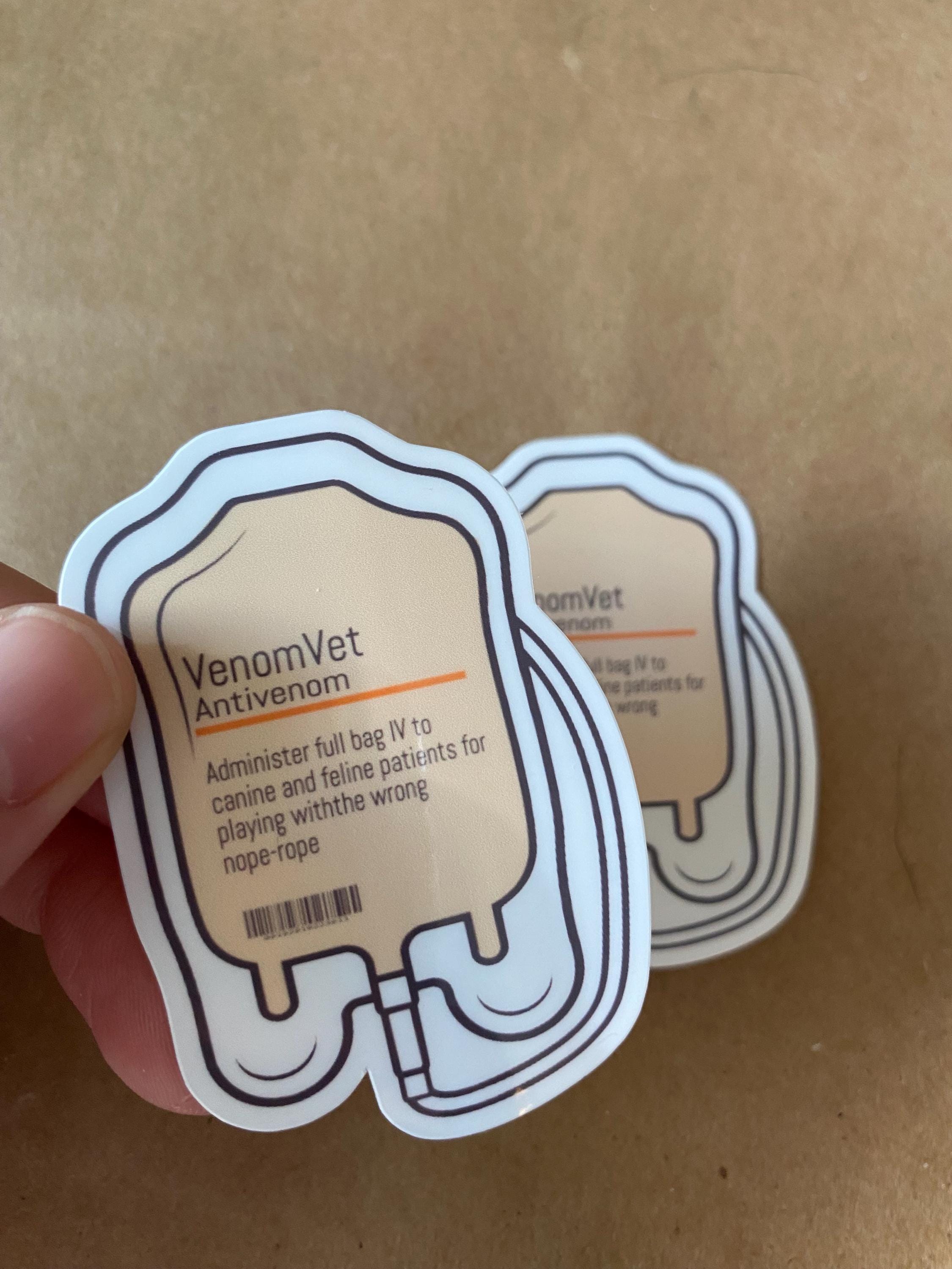 IV Bag Sticker | Nope Rope Sticker | Vet Tech IV Bag Sticker| Antivenom ...