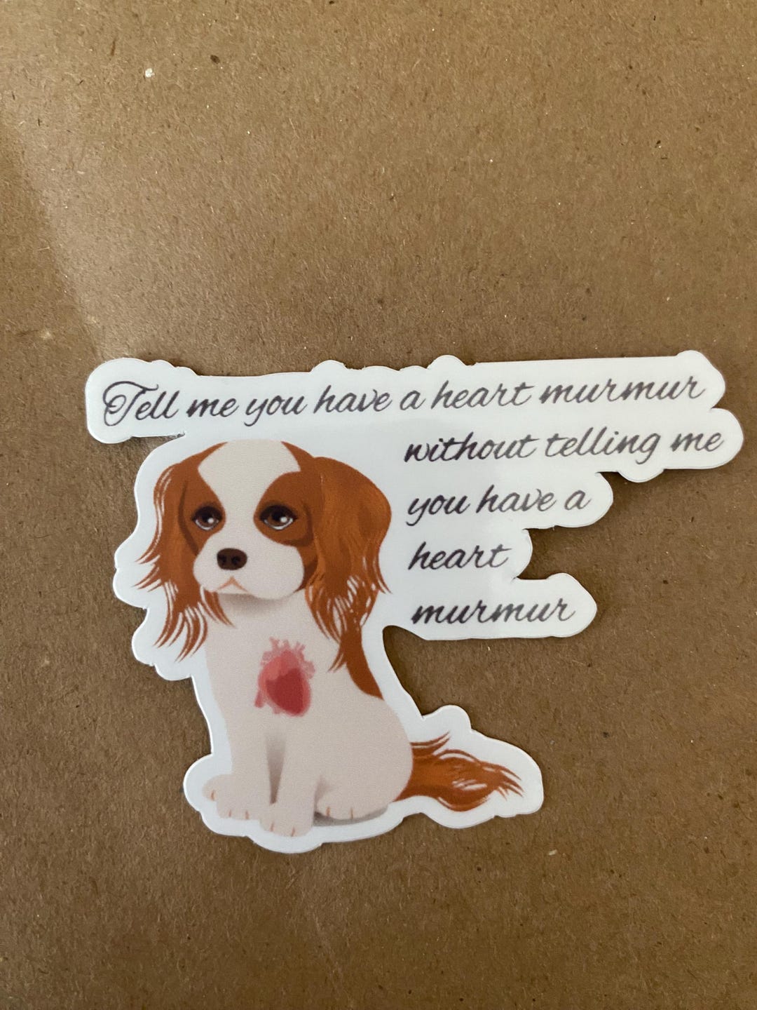 Cardiology Cavalier Sticker | Heart Murmur Sticker | Vet Tech Sticker ...