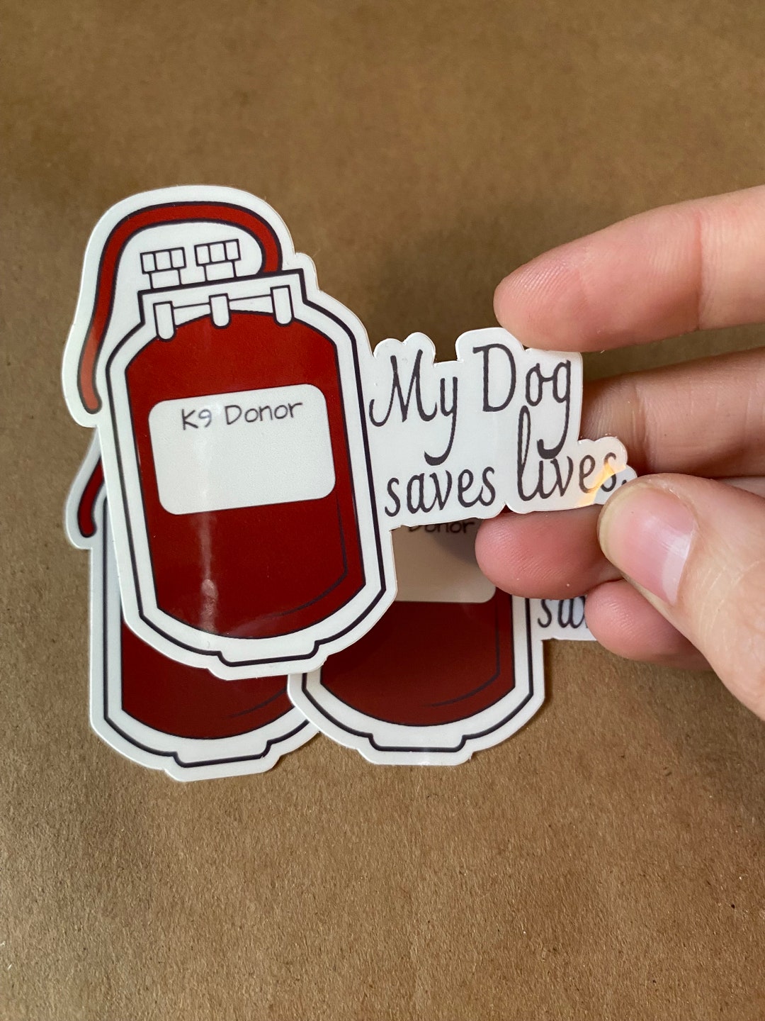 Blood Donor Dog Sticker | Blood Bag Sticker | Vet Med Dog Sticker - Etsy