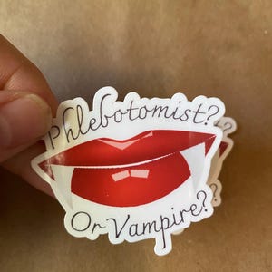 Phlebotomy Sticker | Vampire Sticker | Vet Med Sticker | Nursing ...