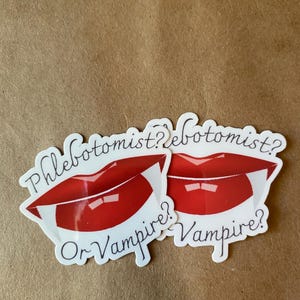 Phlebotomy Sticker | Vampire Sticker | Vet Med Sticker | Nursing ...